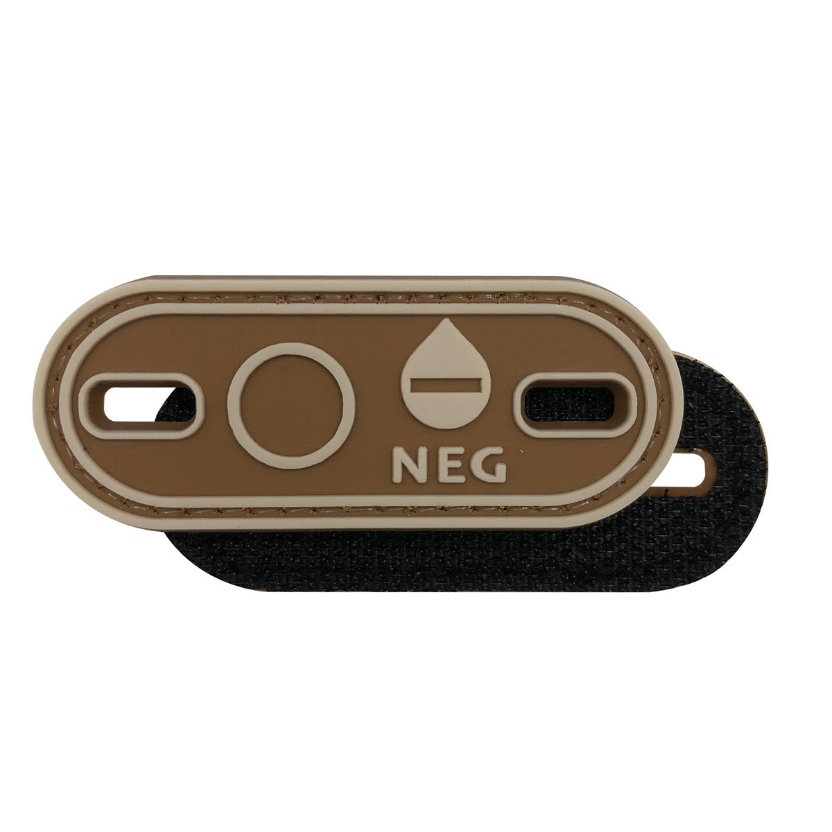 O NEG PVC Patch Tan Military Tactical Morale Patches PVC Patch with Ho ...