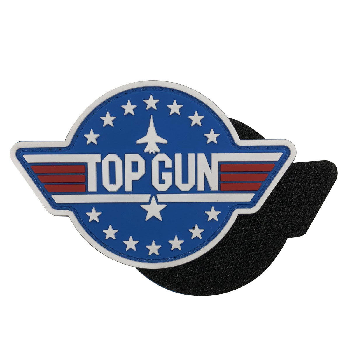 TOP GUN WITH STARS Military Tactical Morale Patches PVC Patch with Hoo ...