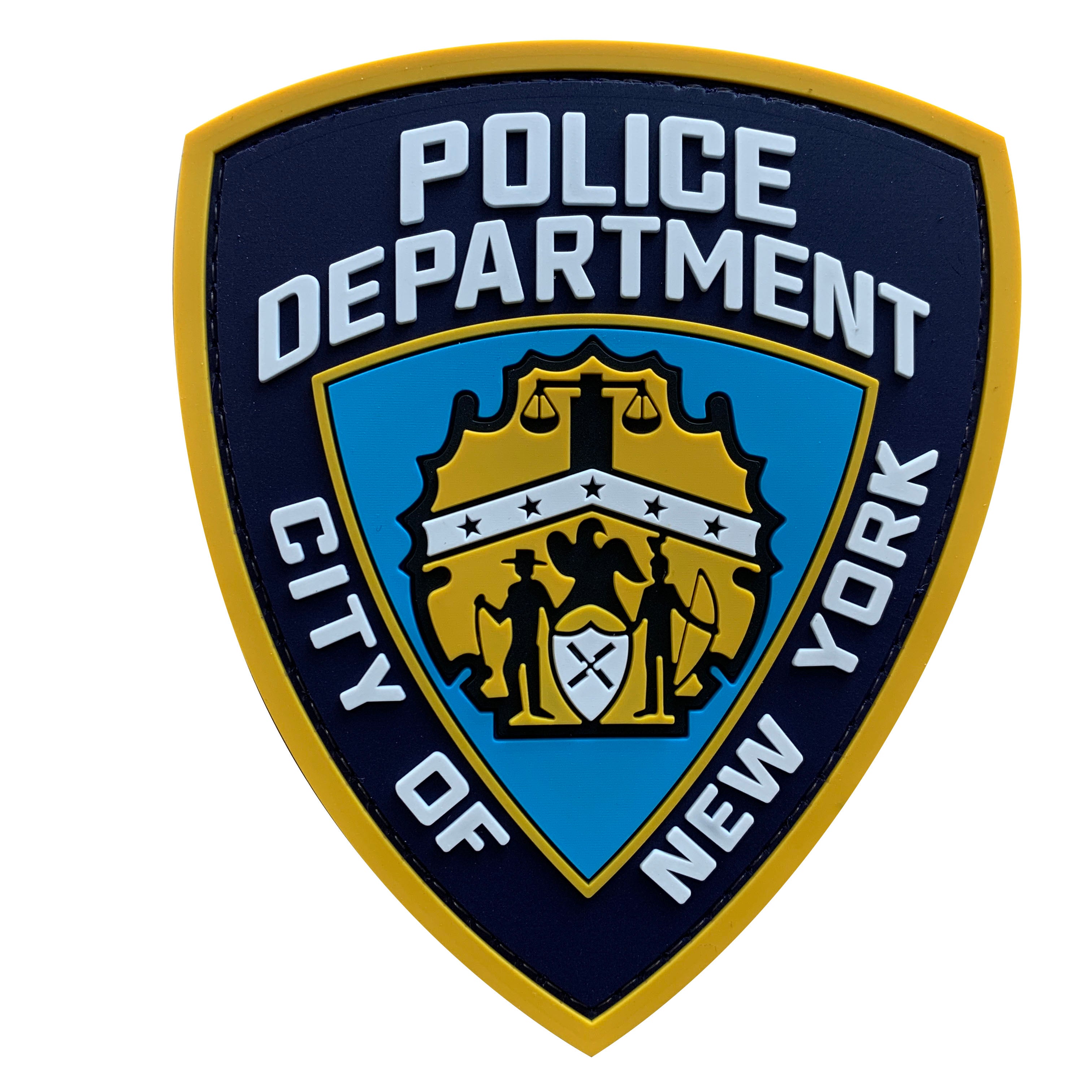 uuKen New York Police Department PVC Patch Hook Back for Plate Carrier