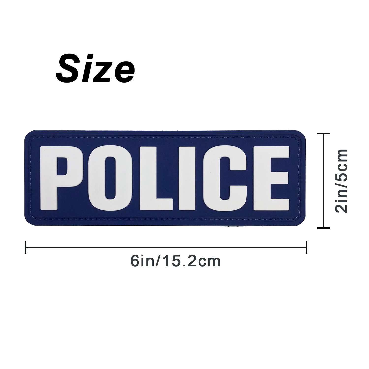 uuKen 6x2 inches Military Police Vest Patch PVC Rubber Big 2x6 inch St