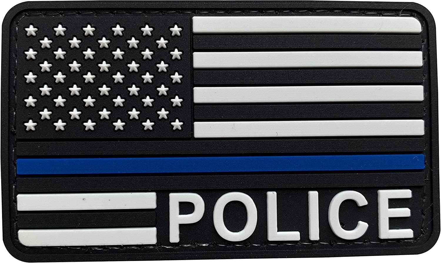 uuKen Thin Blue Stripe Police USA American Flag Patch Hook Back for Ta