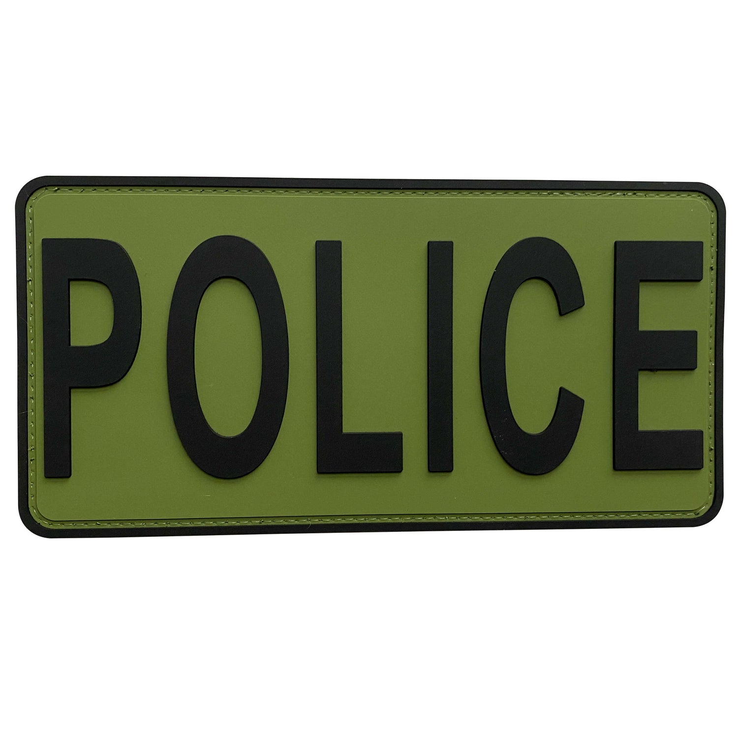 uuKen 8x4 inches Large PVC Rubber Police Officer Patch 4x8 inc Hook Ba