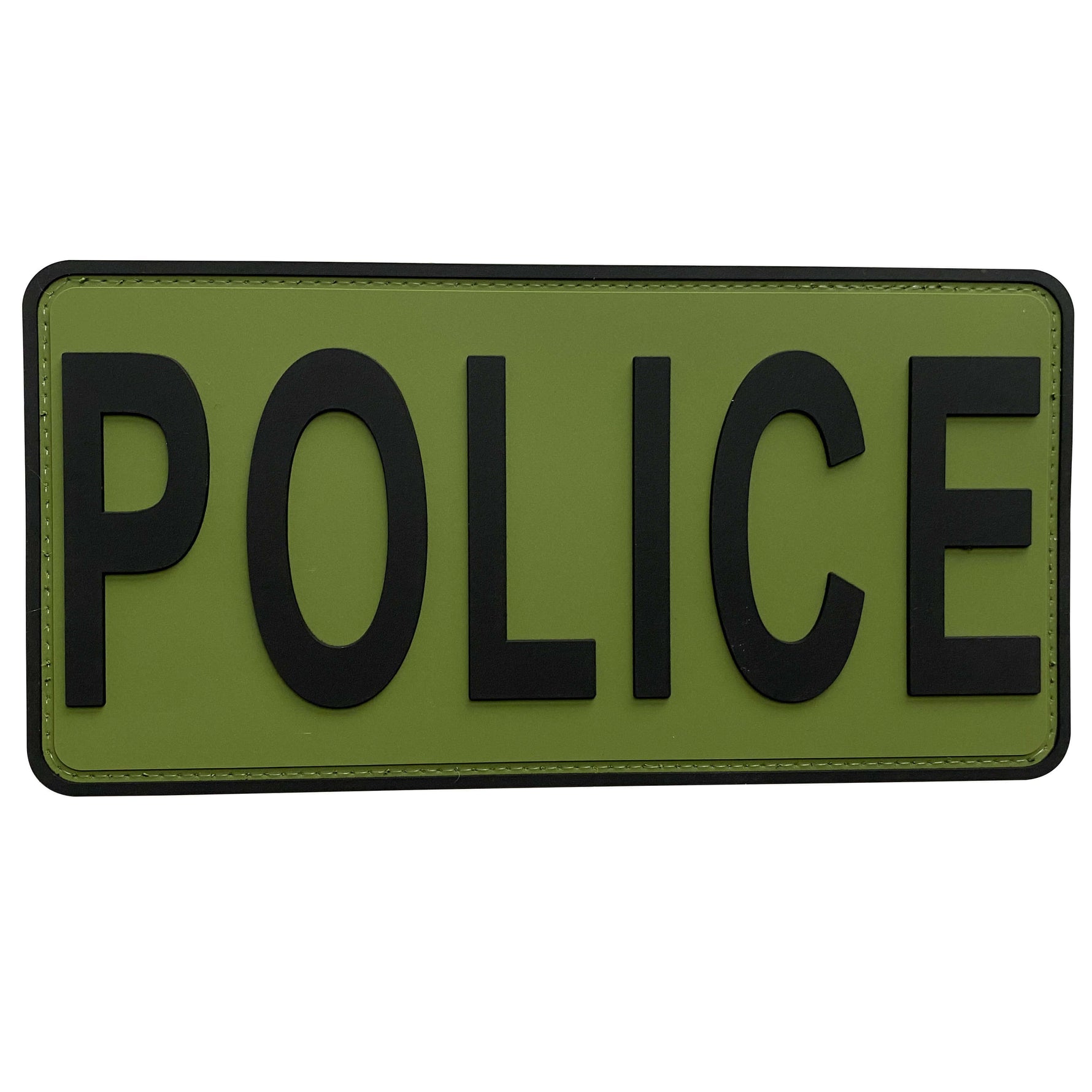 uuKen 8x4 inches Large PVC Rubber Police Officer Patch 4x8 inc Hook Ba