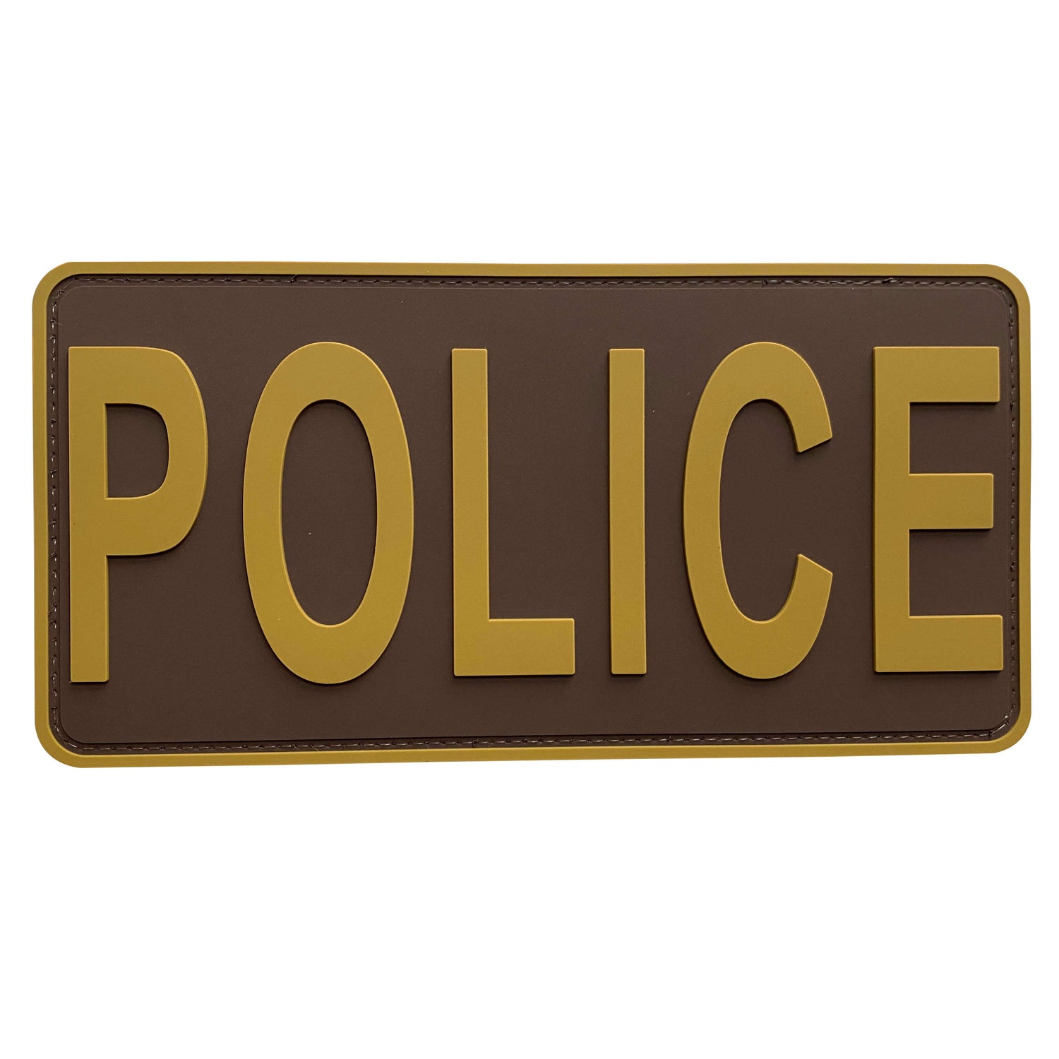 uuKen 8x4 inches Large PVC Rubber Police Officer Patch 4x8 inc Hook Ba