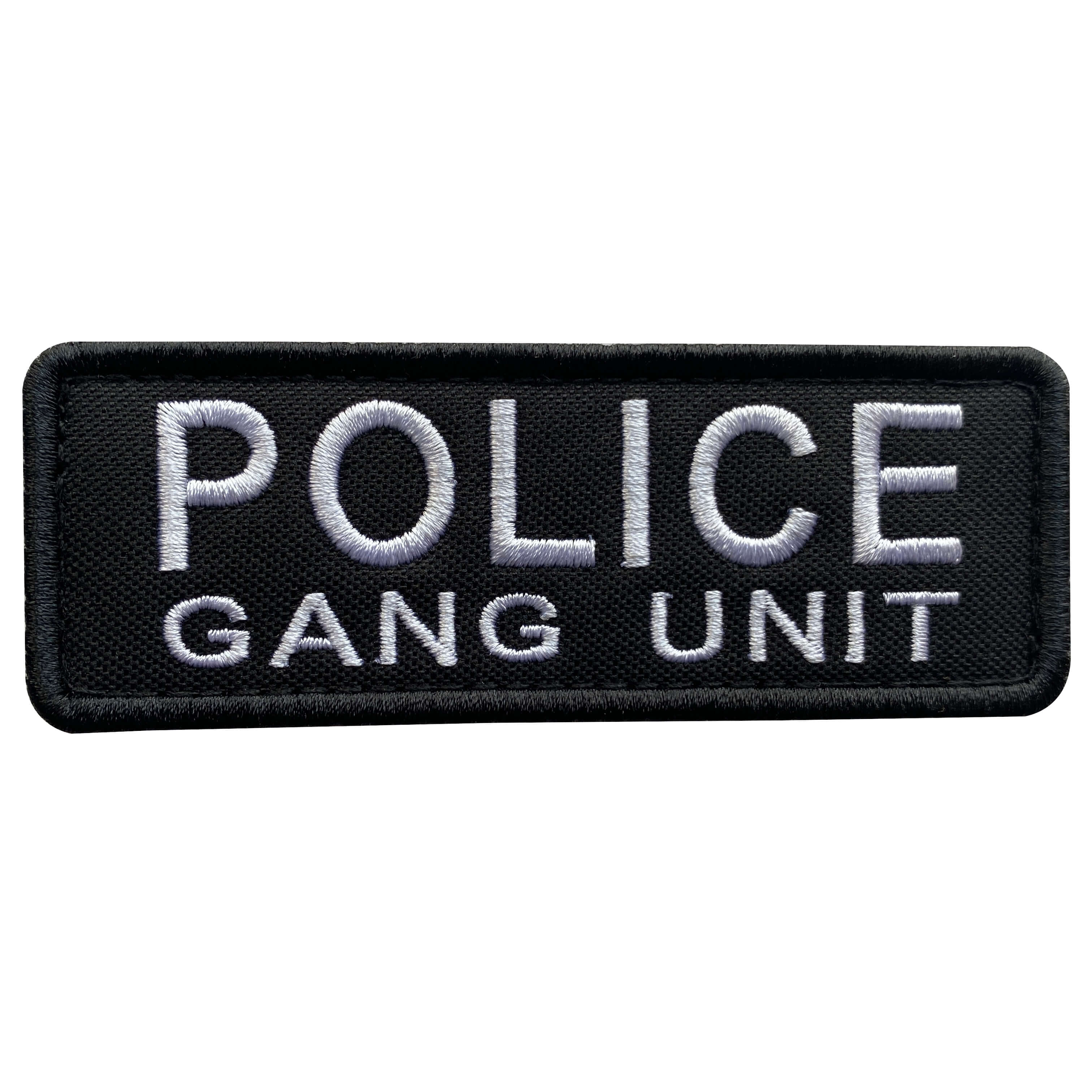 uuKen 4x1.4 inches Small Embroidery Police Gang Unit Patch SWAT for Ta